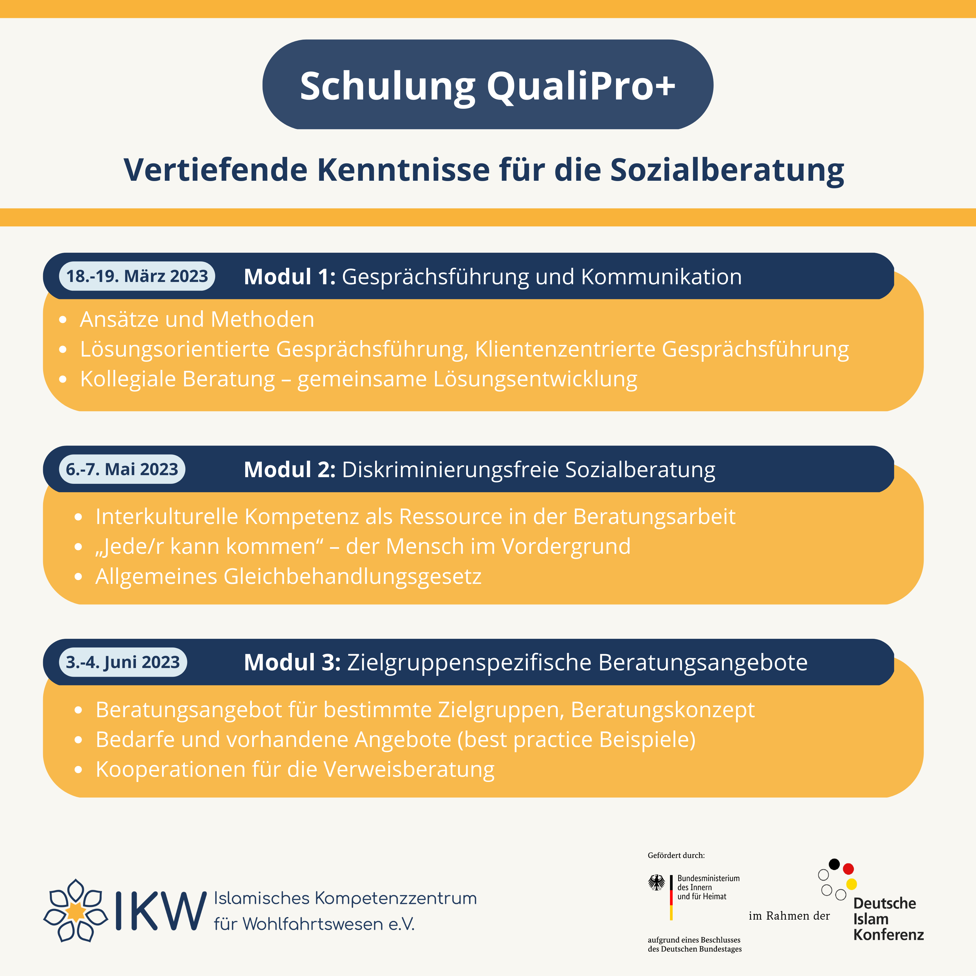 QualiPro+ - Vertiefende Kenntnisse für die Sozialberatung - IKW ...